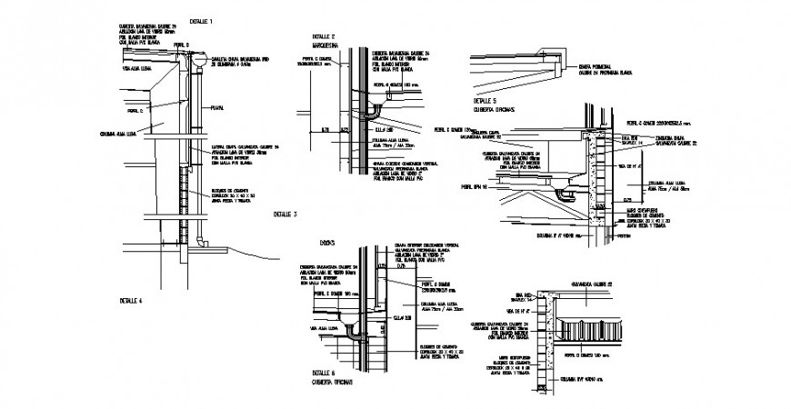 All sided constructive-structure sectional details for warehouse cad ... All sided constructive-structure sectional details for warehouse cad ...