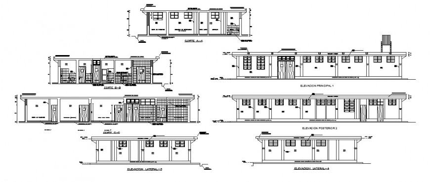 All sided elevation and section cad drawing details of multi-flooring ... All sided elevation and section cad drawing details of multi-flooring ...