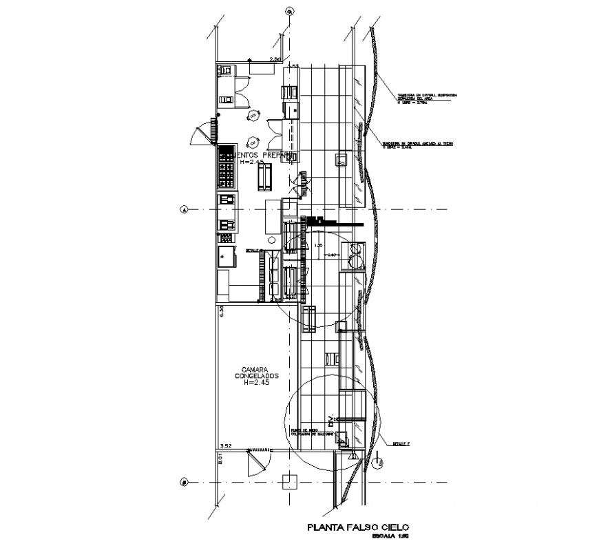 Building working plan detail elevation autocad file