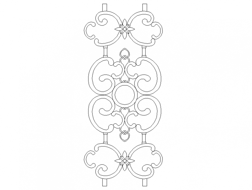 Common railing block design cad drawing details dwg file Common railing block design cad drawing details dwg file