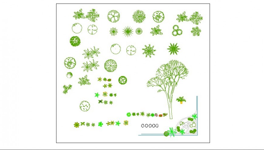 Common tree plants and tree elevation blocks cad drawing details dwg file Common tree plants and tree elevation blocks cad drawing details dwg file