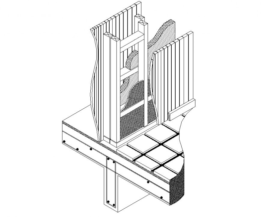Constructive Detail Of A Structure 2d View Layout File In Dwg Format 4875