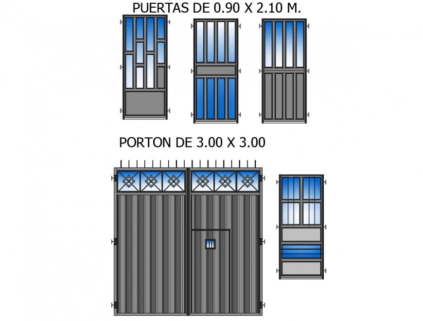 Creative metal doors and gate elevation blocks cad drawing details dwg file Creative metal doors and gate elevation blocks cad drawing details dwg file