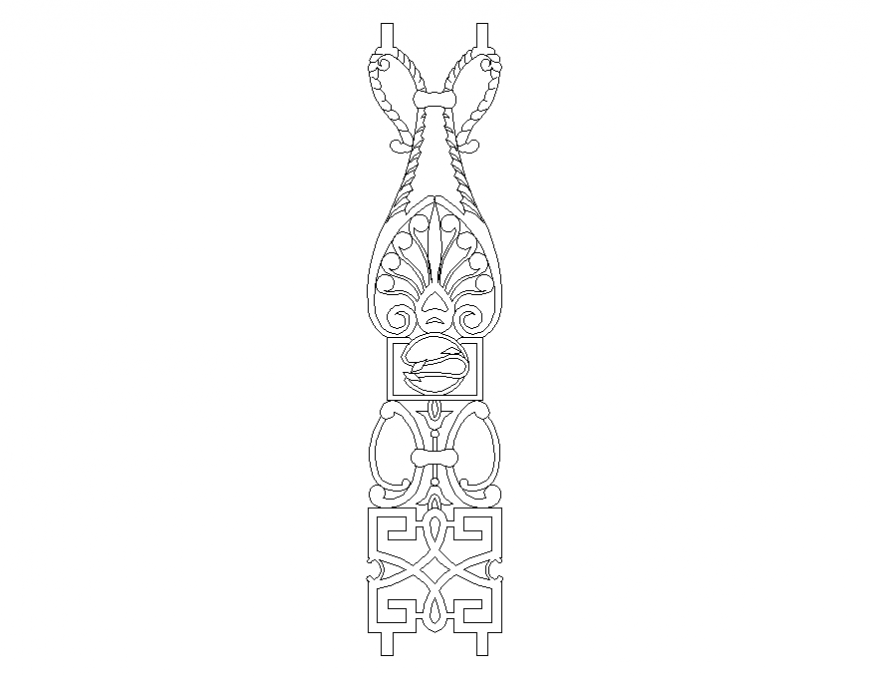 Creative railing design block cad drawing details dwg file Creative railing design block cad drawing details dwg file