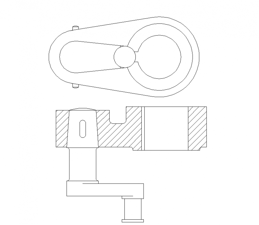 Detail tap elevation layout 2d view autocad file Detail tap elevation layout 2d view autocad file