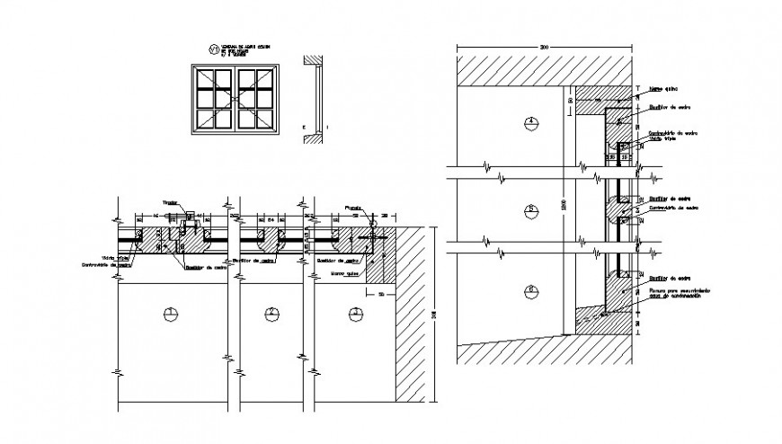 Double door window elevation and installation drawing details dwg file Double door window elevation and installation drawing details dwg file