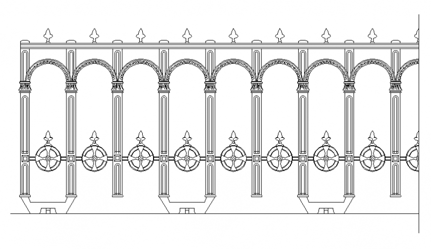 Dynamic wooden railing design front view cad block details dwg file Dynamic wooden railing design front view cad block details dwg file