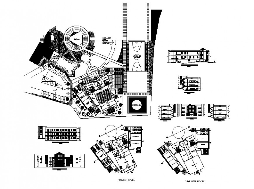Faculty of architecture multi-story building elevation, section, floor ... Faculty of architecture multi-story building elevation, section, floor ...