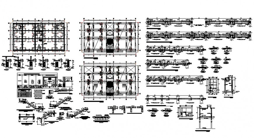 Foundation plan, beam schedule, column and constructive details of ... Foundation plan, beam schedule, column and constructive details of ...