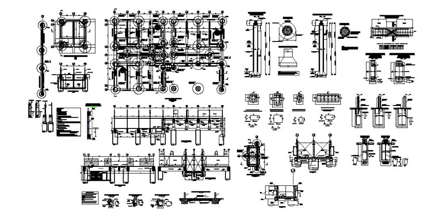 Foundation plan constructive structure details with column and beam dwg ... Foundation plan constructive structure details with column and beam dwg ...
