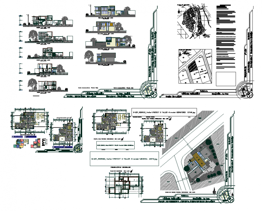 Housing building structure detail site plan, elevation and section 2d ... Housing building structure detail site plan, elevation and section 2d ...
