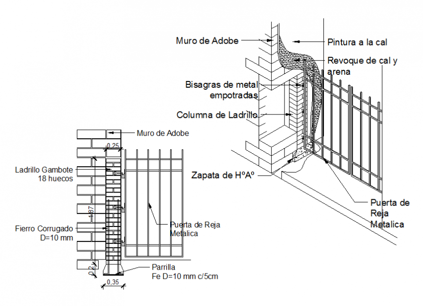 Metallic section and constructive structure details dwg file Metallic section and constructive structure details dwg file