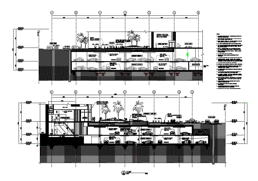 Partial building two floors constructive sectional cad drawing details ... Partial building two floors constructive sectional cad drawing details ...