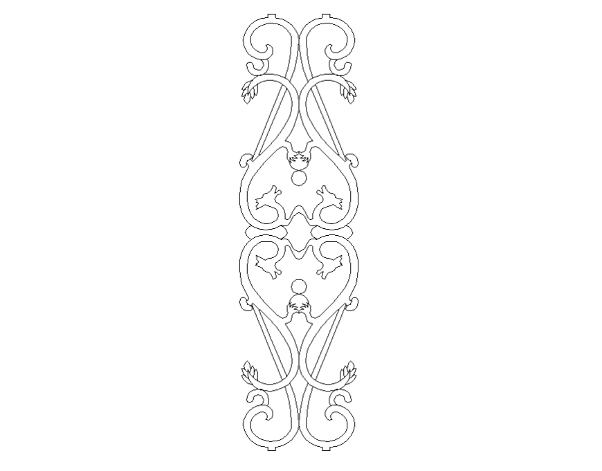 Railing column design block cad drawing details dwg file Railing column design block cad drawing details dwg file