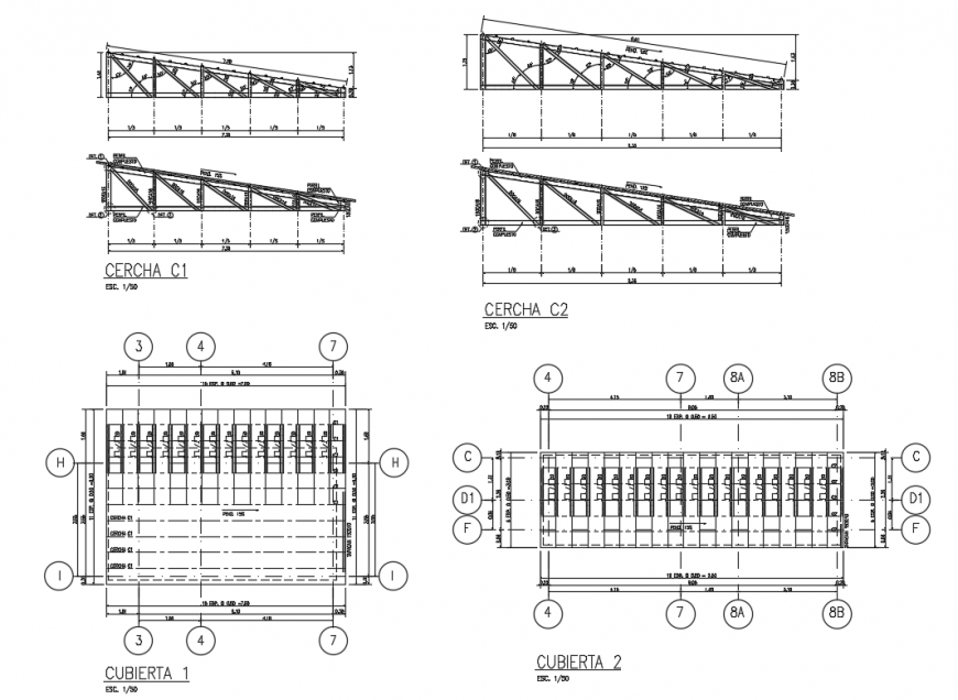 Roof cover constructive structure details dwg file Roof cover constructive structure details dwg file