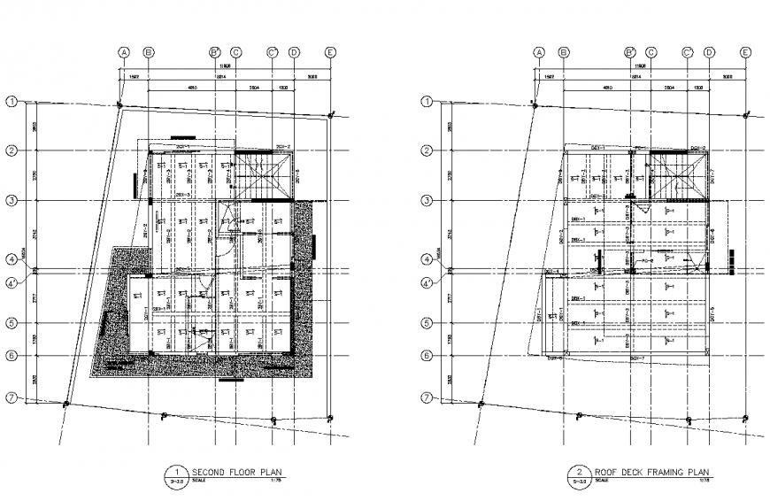 Second and roof floor framing plan layout file Second and roof floor framing plan layout file