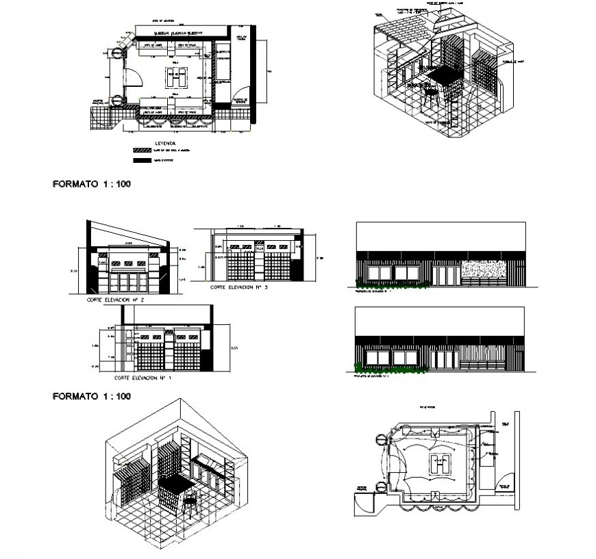 Single Floor Building Structure 2d View Cad Structural Block Layout 4191