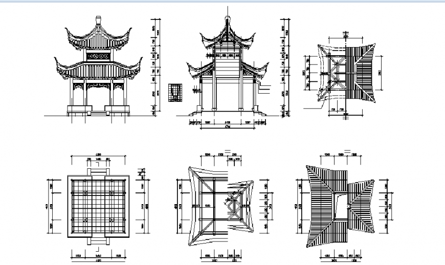 Two-level religious church elevation, section and plan details dwg file Two-level religious church elevation, section and plan details dwg file