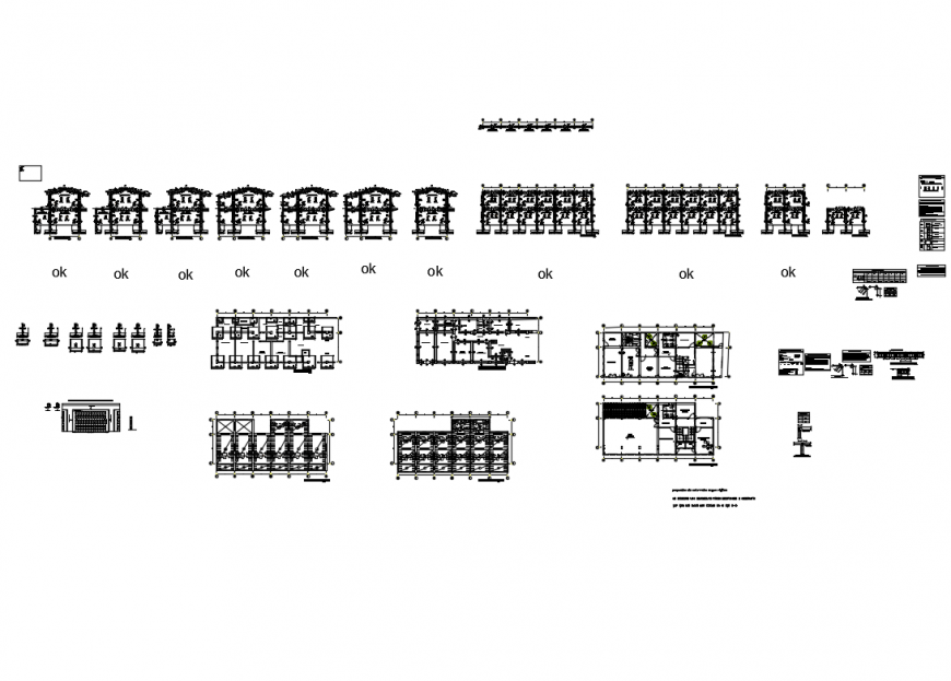 Two flooring house all sided sections with structure and constructive ... Two flooring house all sided sections with structure and constructive ...